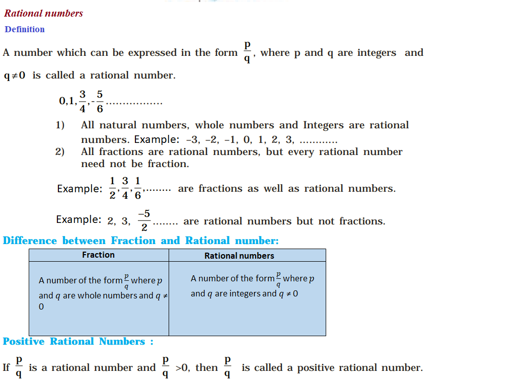 2.1 Rational Numbers Introduction – MicroMerits Online classes ...