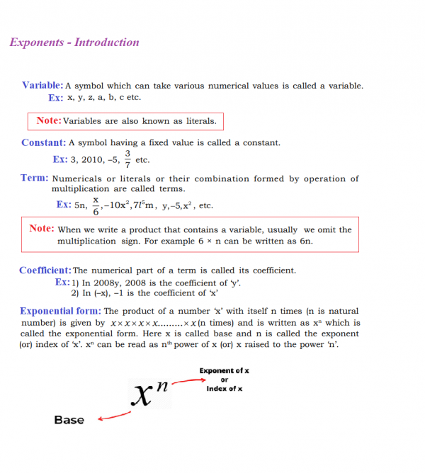 4.1 Exponents Introduction – MicroMerits Online classes | Practice Tests